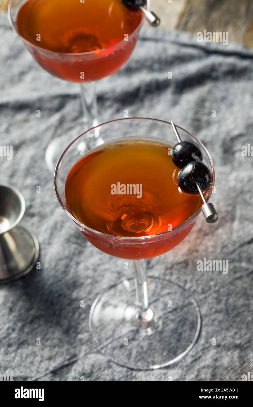 Homemade Rob Roy Cocktail with Scotch and Vermouth Stock Photo - Alamy