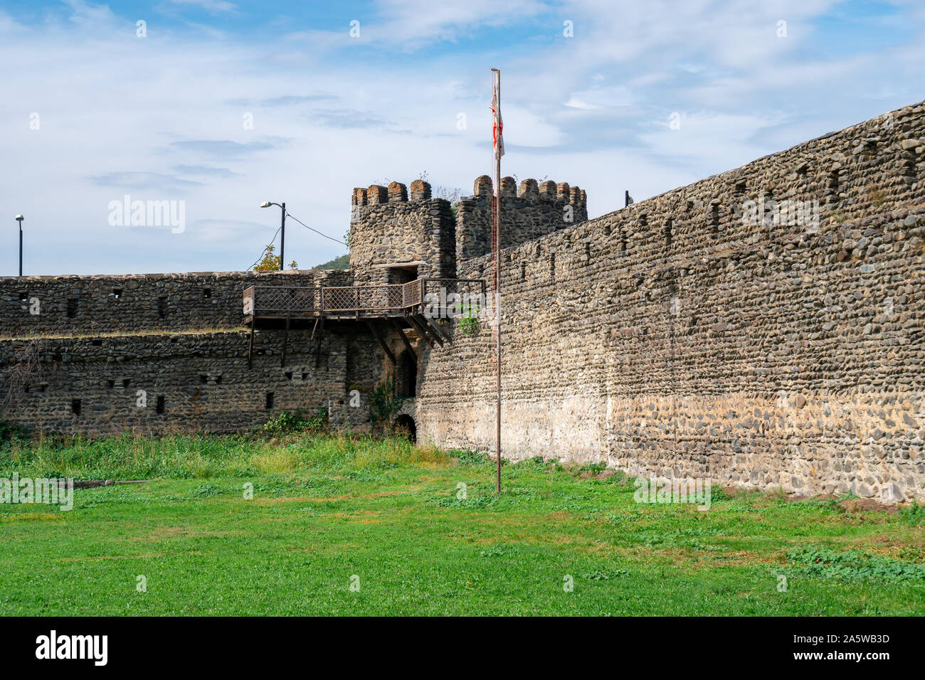 Old medieval Georgian fortress citadel in Kvareli, Kakheti - region of ...