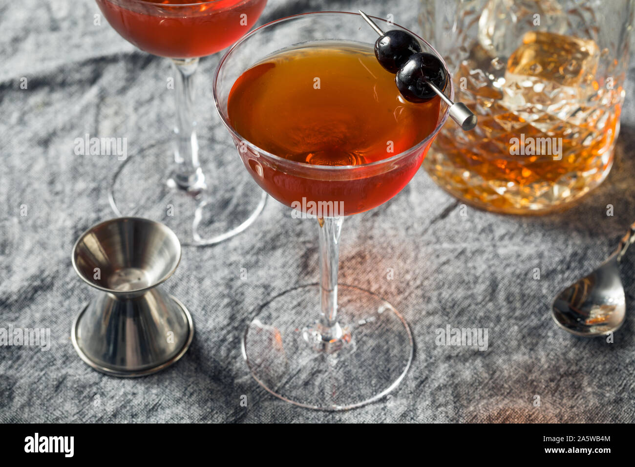 Homemade Rob Roy Cocktail with Scotch and Vermouth Stock Photo - Alamy