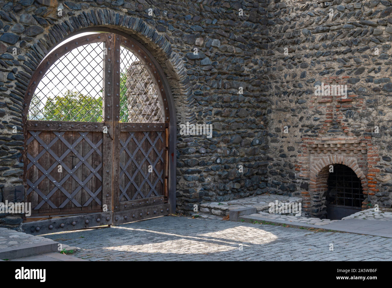 Old medieval Georgian fortress citadel in Kvareli, Kakheti - region of ...