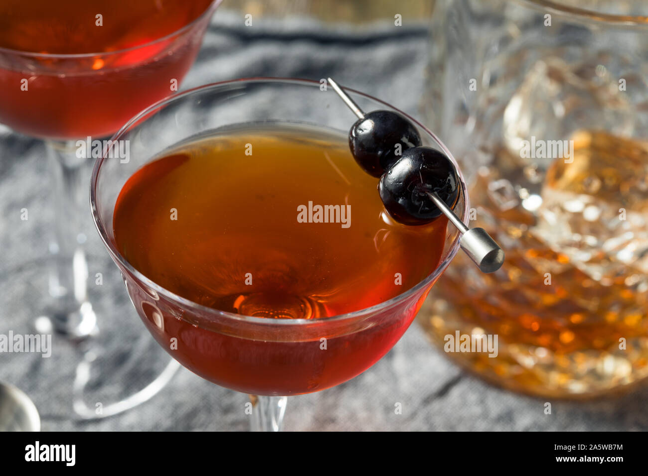 Homemade Rob Roy Cocktail with Scotch and Vermouth Stock Photo - Alamy