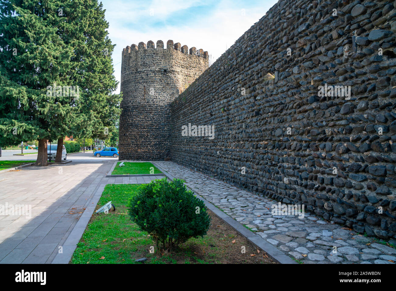 Old medieval Georgian fortress citadel in Kvareli, Kakheti - region of ...