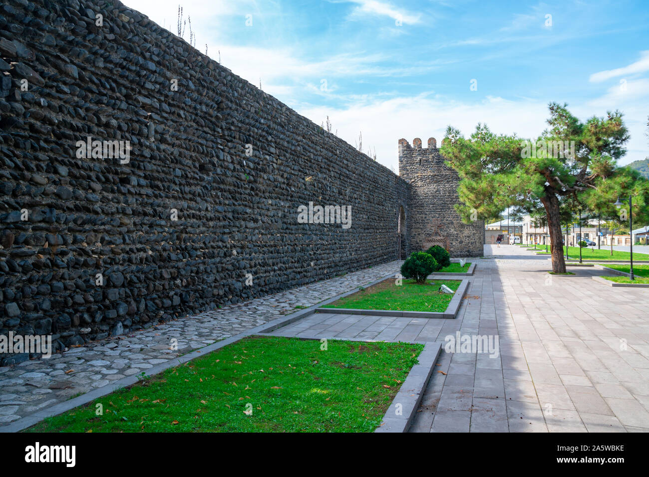 Old medieval Georgian fortress citadel in Kvareli, Kakheti - region of ...