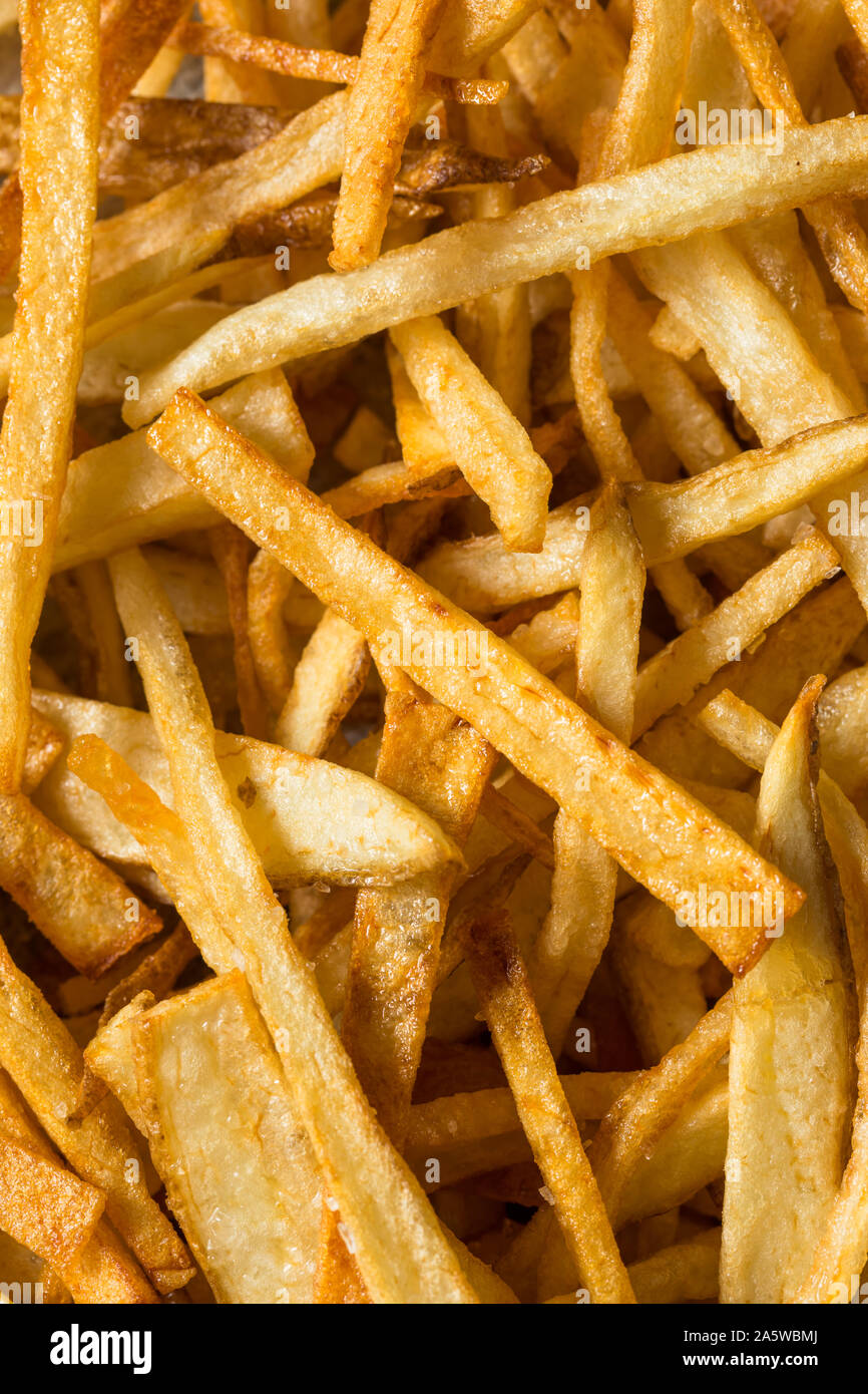 Homemade Shoestring French Fries with Sea Salt Stock Photo - Alamy