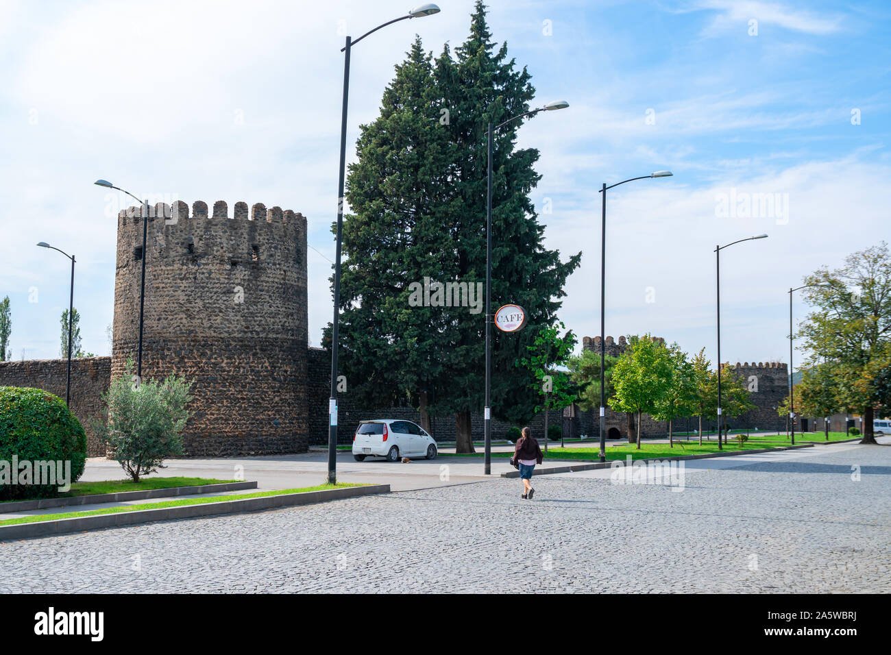 Old medieval Georgian fortress citadel in Kvareli, Kakheti - region of ...
