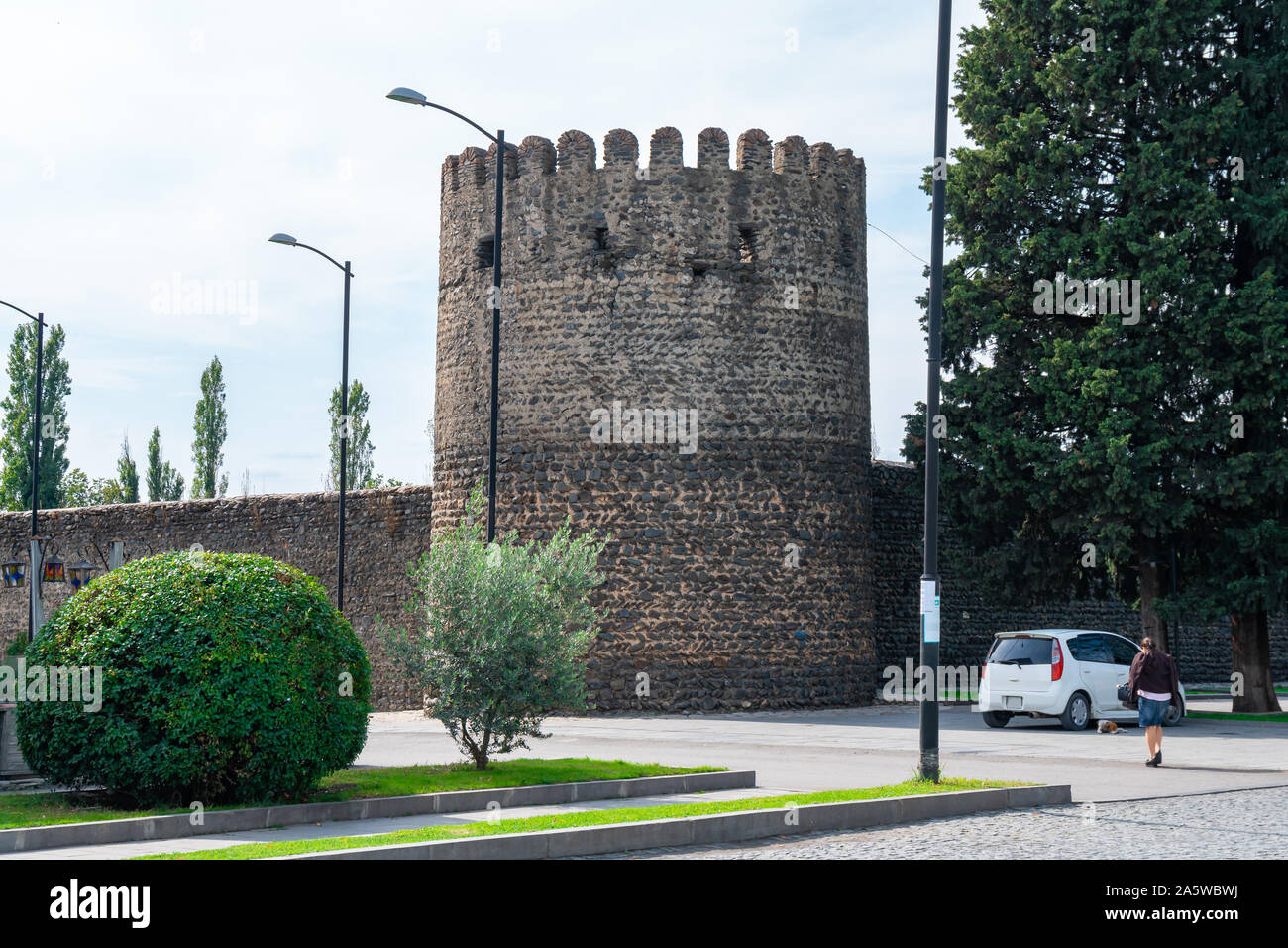 Old medieval Georgian fortress citadel in Kvareli, Kakheti - region of ...