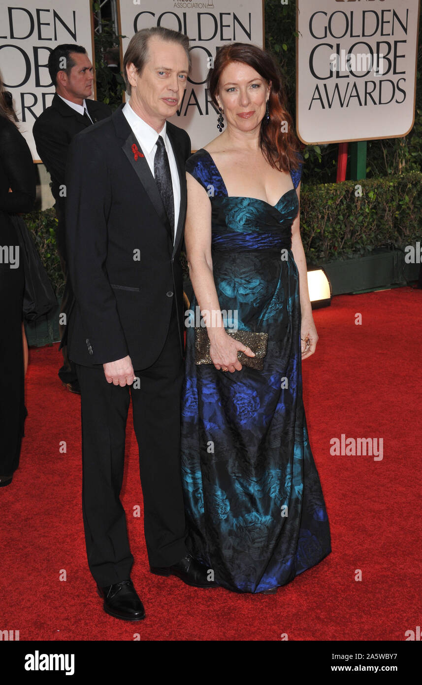 LOS ANGELES, CA. January 15, 2012: Steve Buscemi & wife at the 69th ...