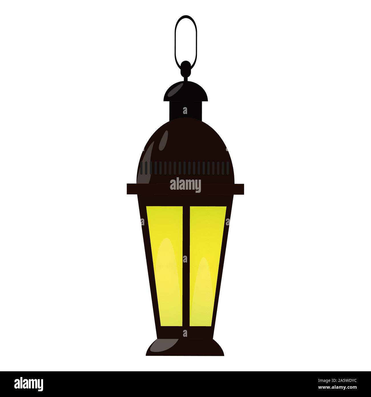 Isolated antique lantern. Vintage style - Vector illustration Stock ...