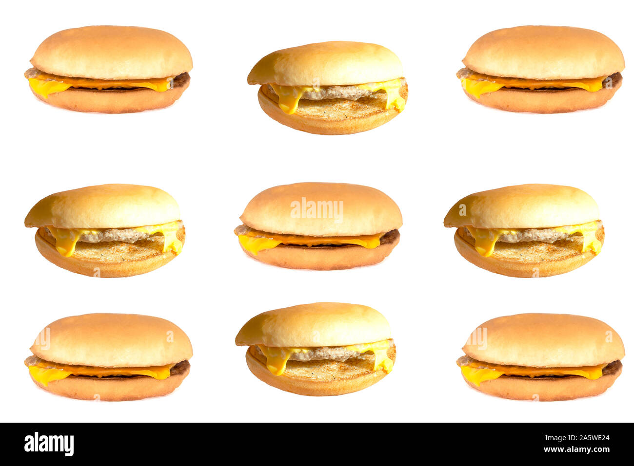 Cheesburfger texture isolated on white background Stock Photo - Alamy