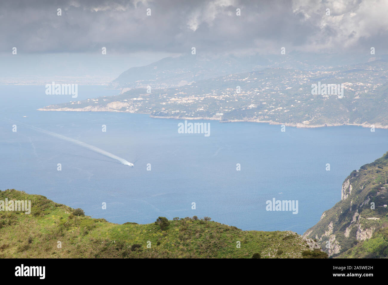 seascape image on Monte Solaro a mountain on the island of Capri the ...