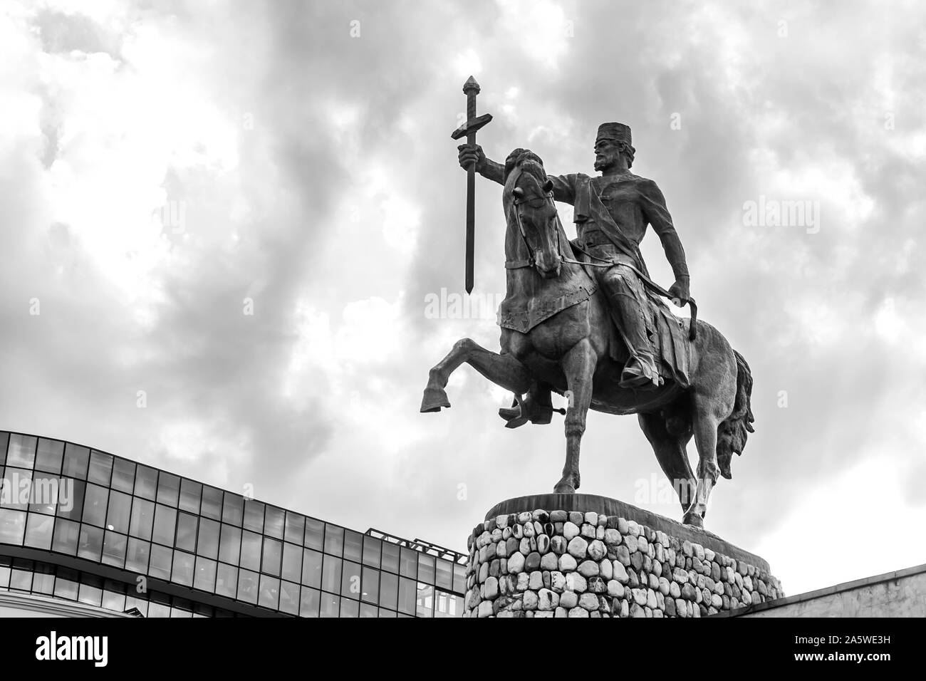 Statue of King Erekle (Heraclius) II in Telavi, Georgia. King of Kartl ...