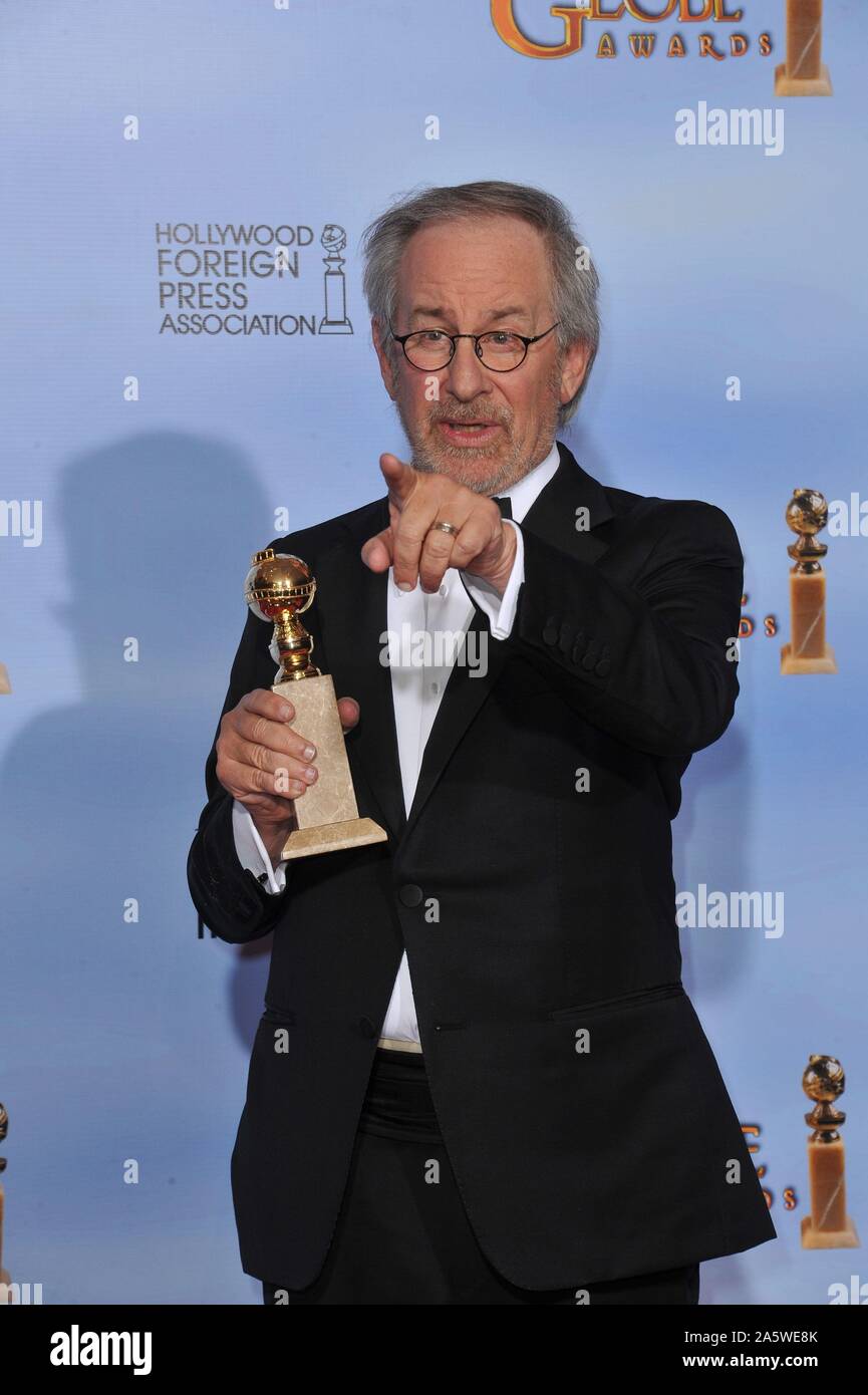 LOS ANGELES, CA. January 15, 2012: Steven Spielberg at the 69th Golden ...