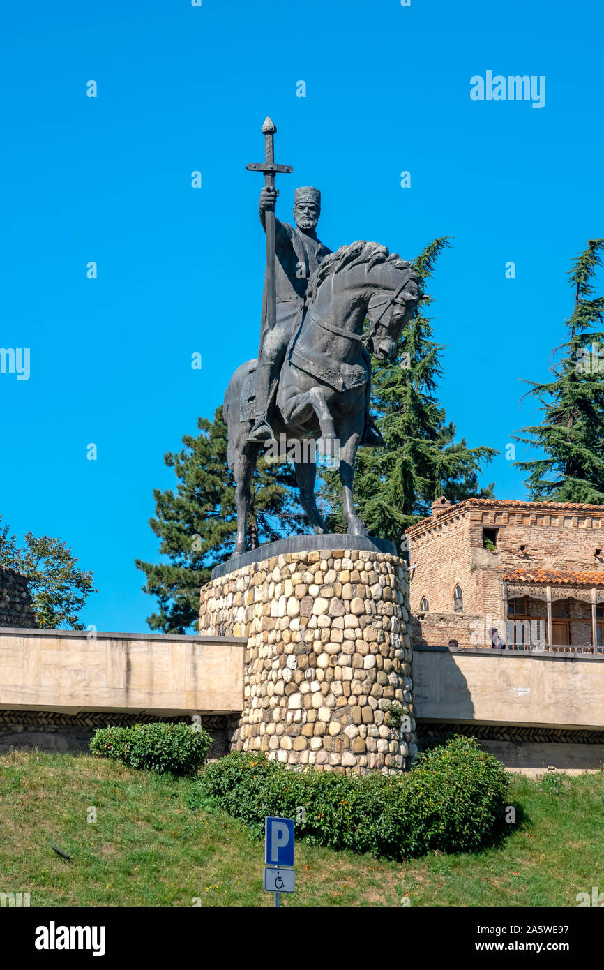 Statue of King Erekle (Heraclius) II in Telavi, Georgia. King of Kartl ...