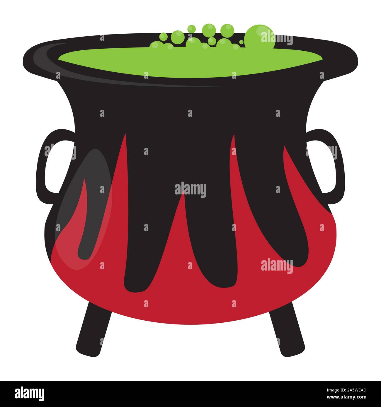Spooky potion in a witch pot - Vector illustration Stock Vector Image & Art - Alamy