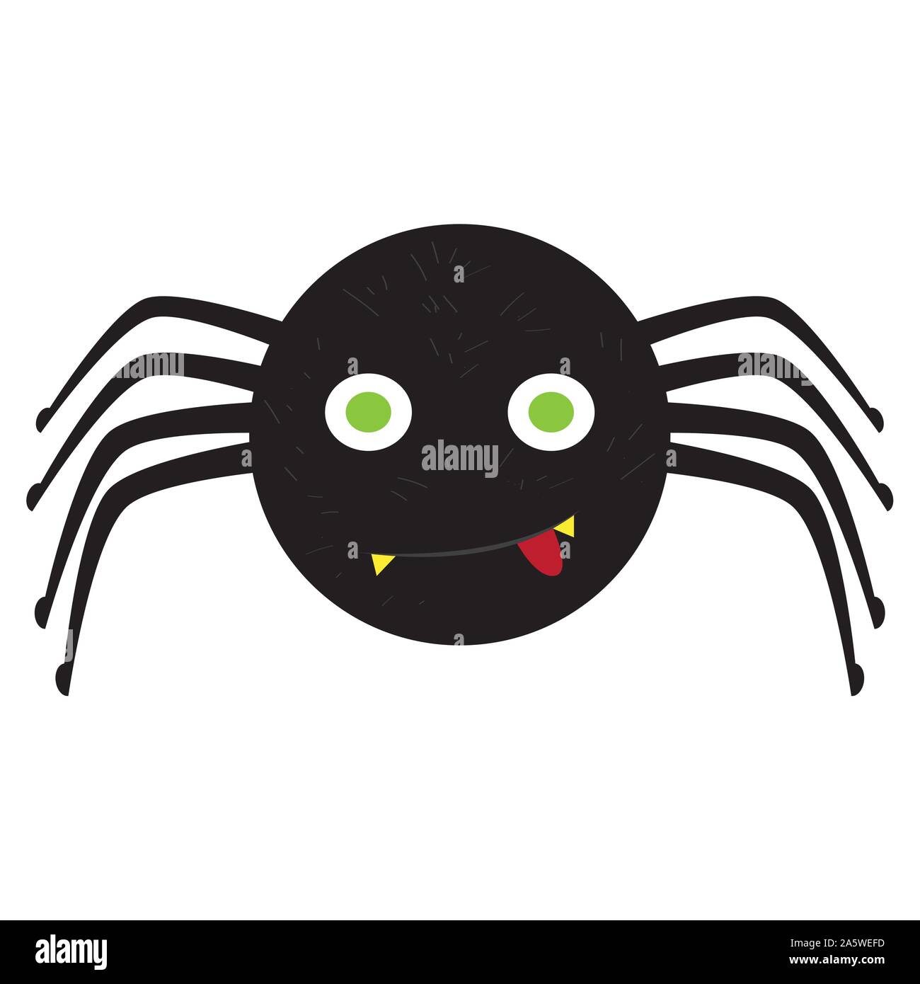 Isolated spooky spider. Halloween concept - Vector illustration Stock ...