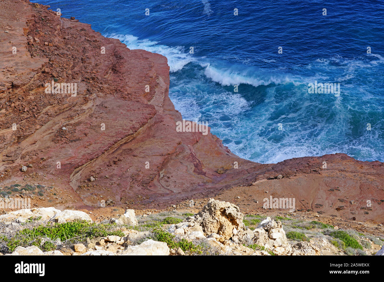 View of the coastal cliffs Kalbarri National Park in the Mid West ...