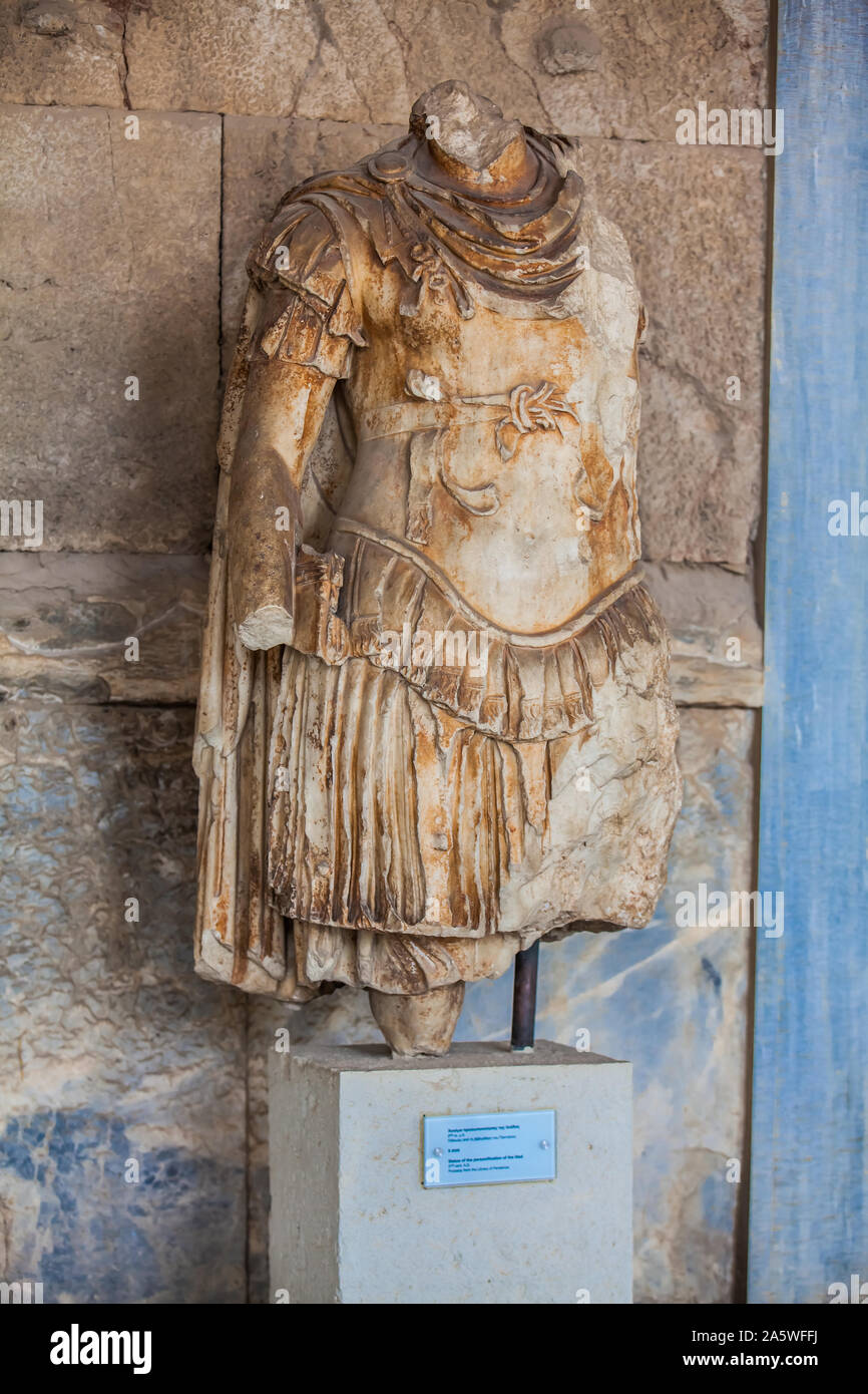 ATHENS, GREECE - APRIL, 2018: Statue of personification of iliad at the ...