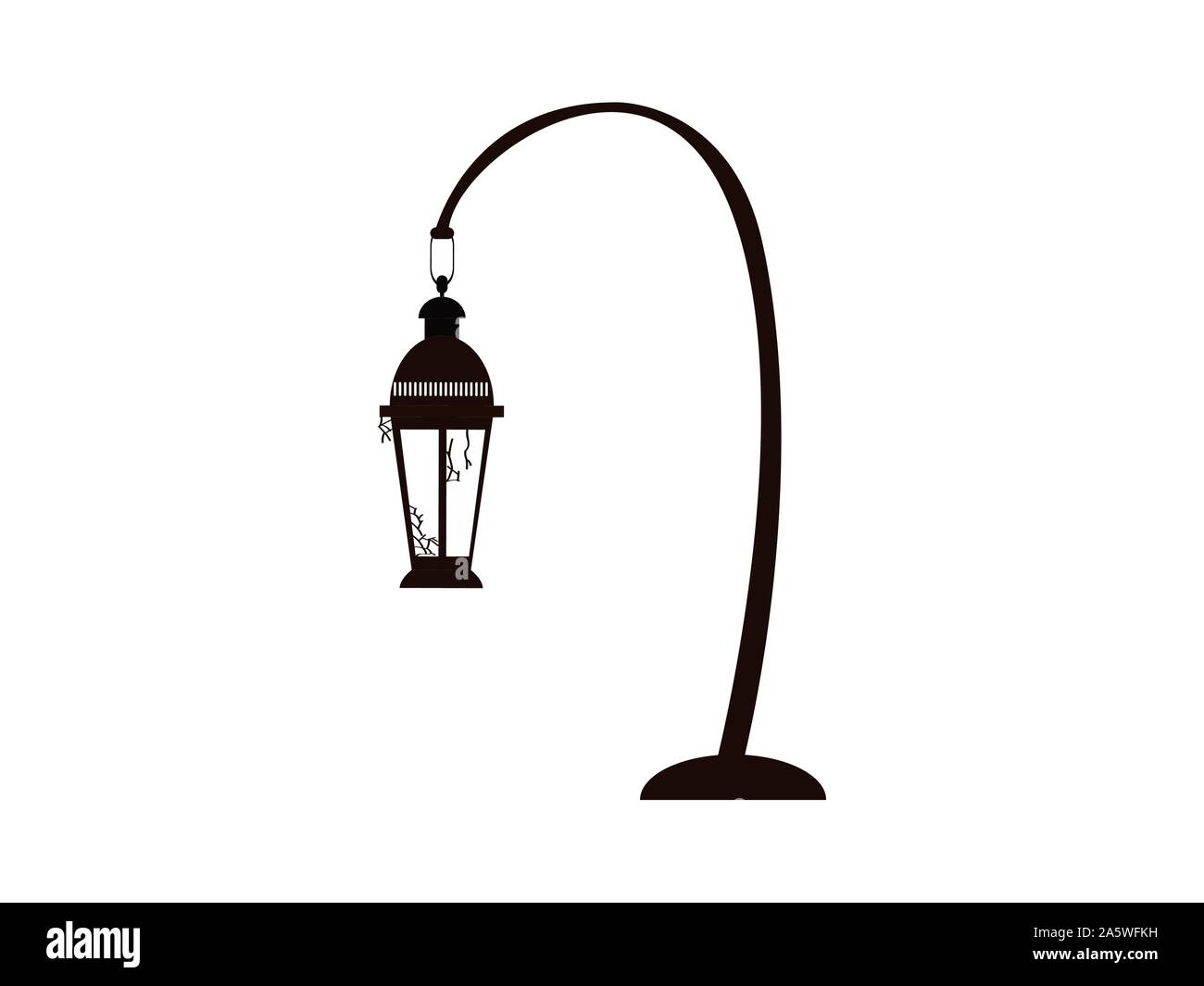 Isolated antique lantern. Vintage style - Vector illustration Stock ...