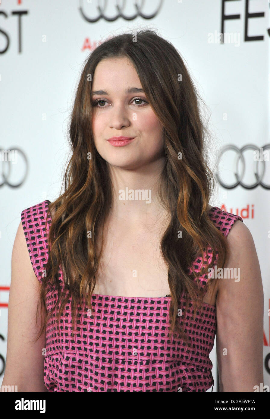 LOS ANGELES, CA. November 07, 2012: Alice Englert at the AFI Fest 2012 ...