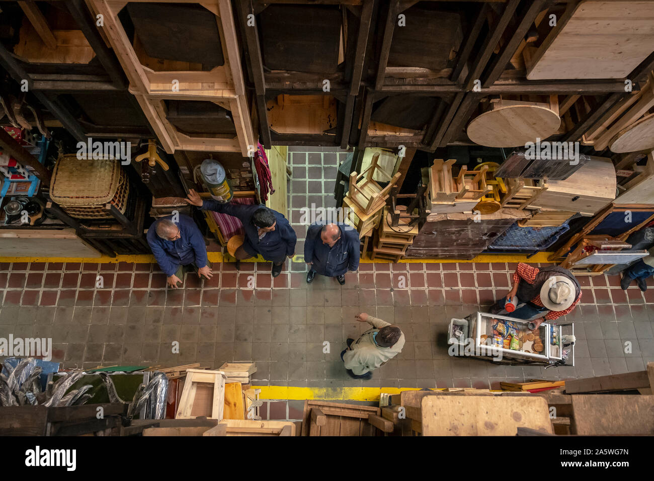 Pasaje Rivas market, arts and crafts, souvenirs, Bogota, Colombia Stock ...