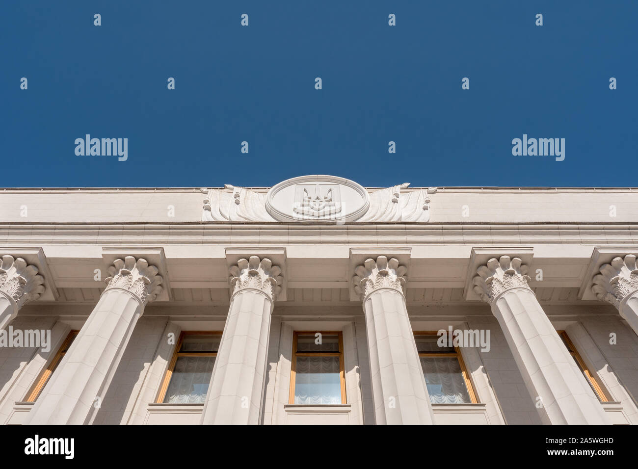 Verkhovna Rada building parliament house on hrushevsky street ...
