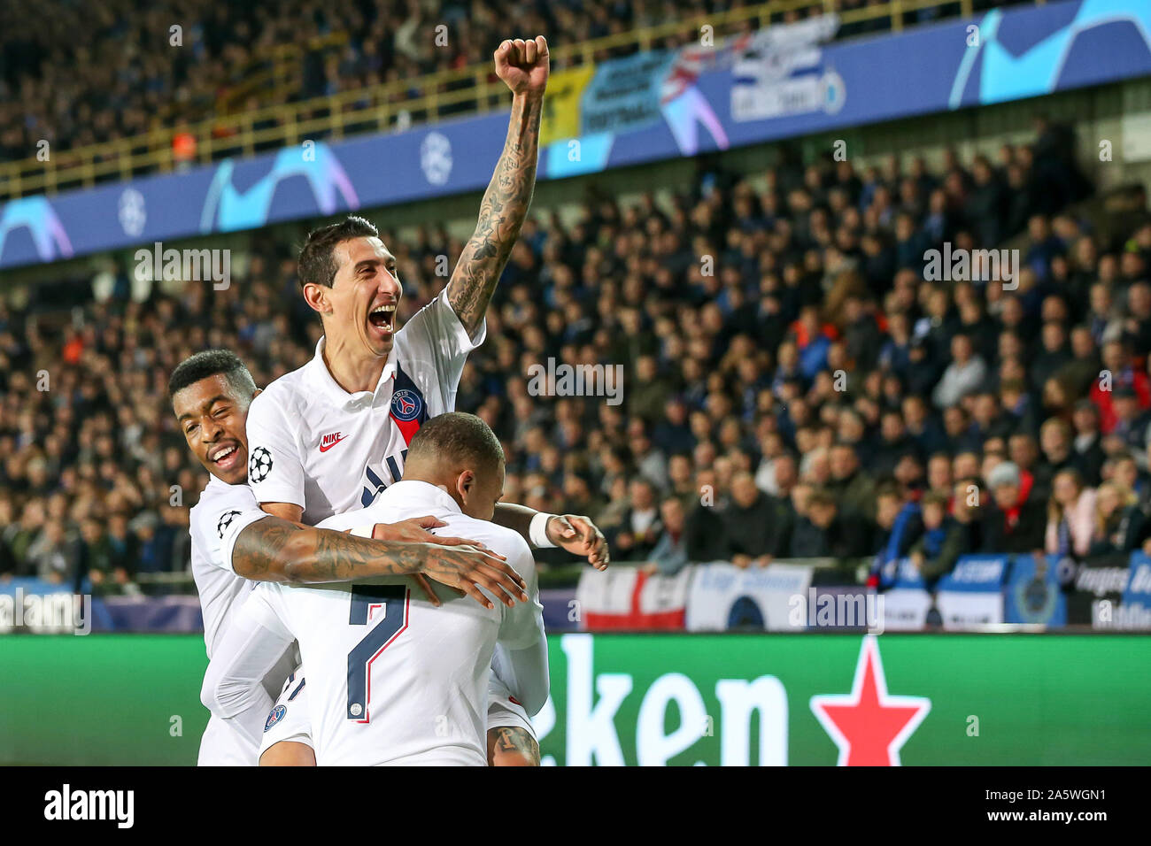 22 october 2019 Brugge, Belgium Soccer Club Brugge v PSG , UEFA ...