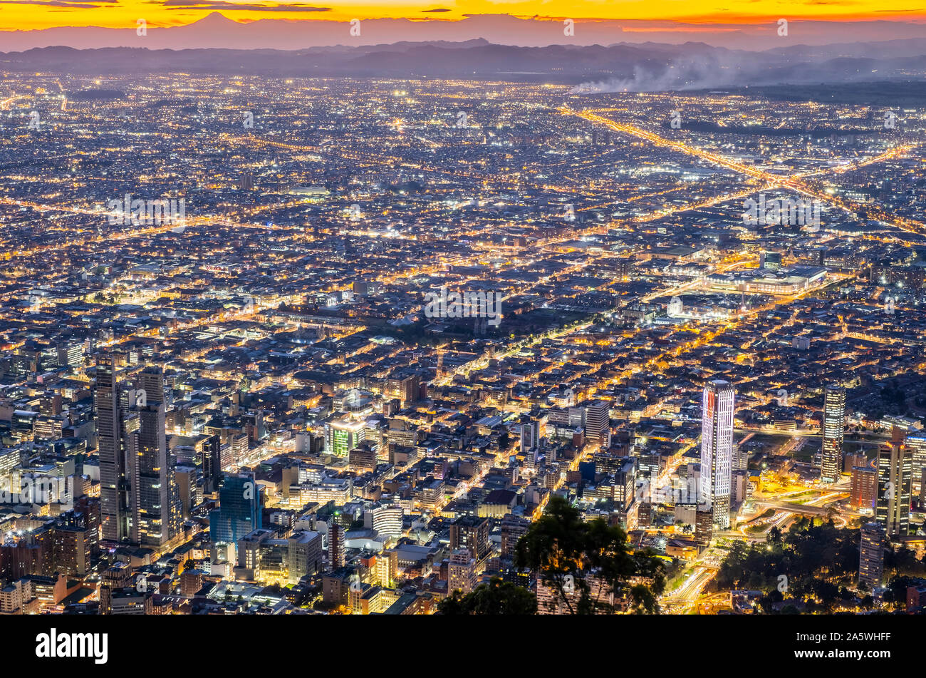 Skyline, downtown, Bogota, Colombia Stock Photo - Alamy