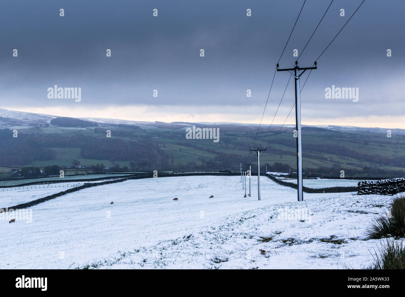 Winter on Addingham moor. Yorkshire Stock Photo - Alamy