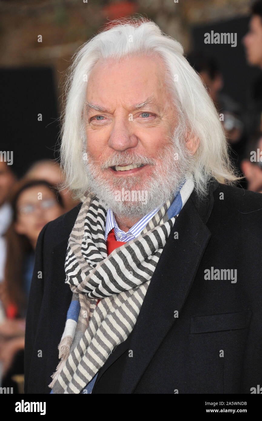 LOS ANGELES, CA. March 12, 2012: Donald Sutherland at the world ...