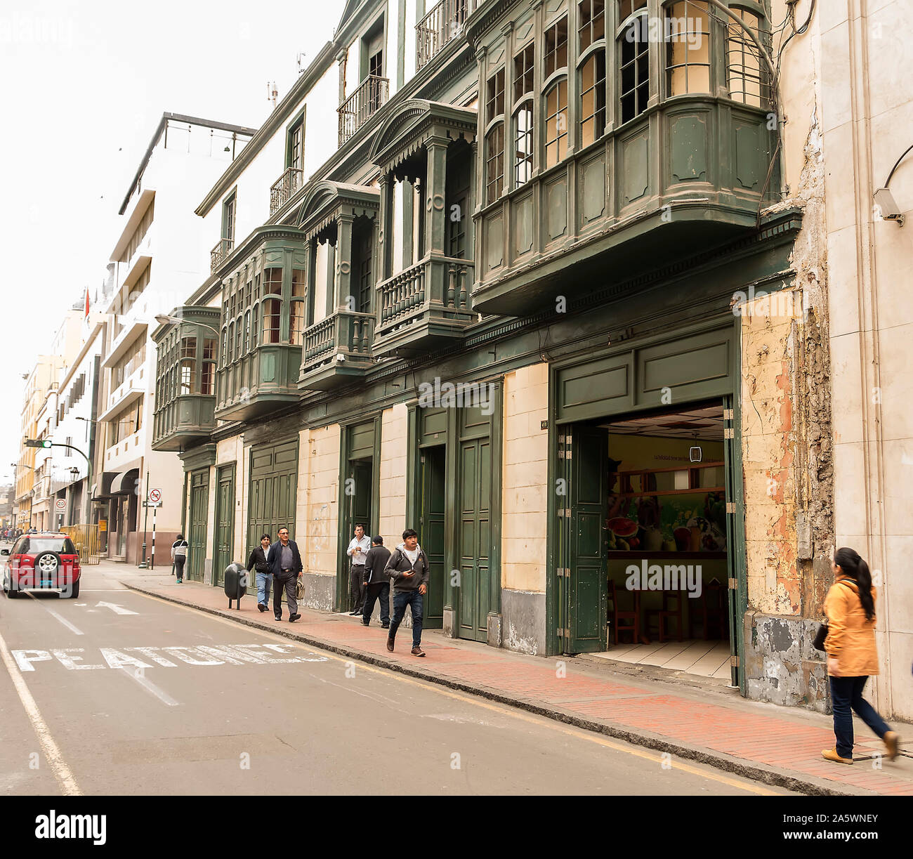 Street lima Peru Stock Photo - Alamy