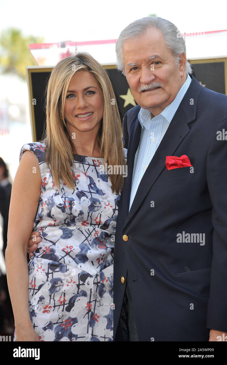 LOS ANGELES, CA. February 22, 2012: Jennifer Aniston & father John ...