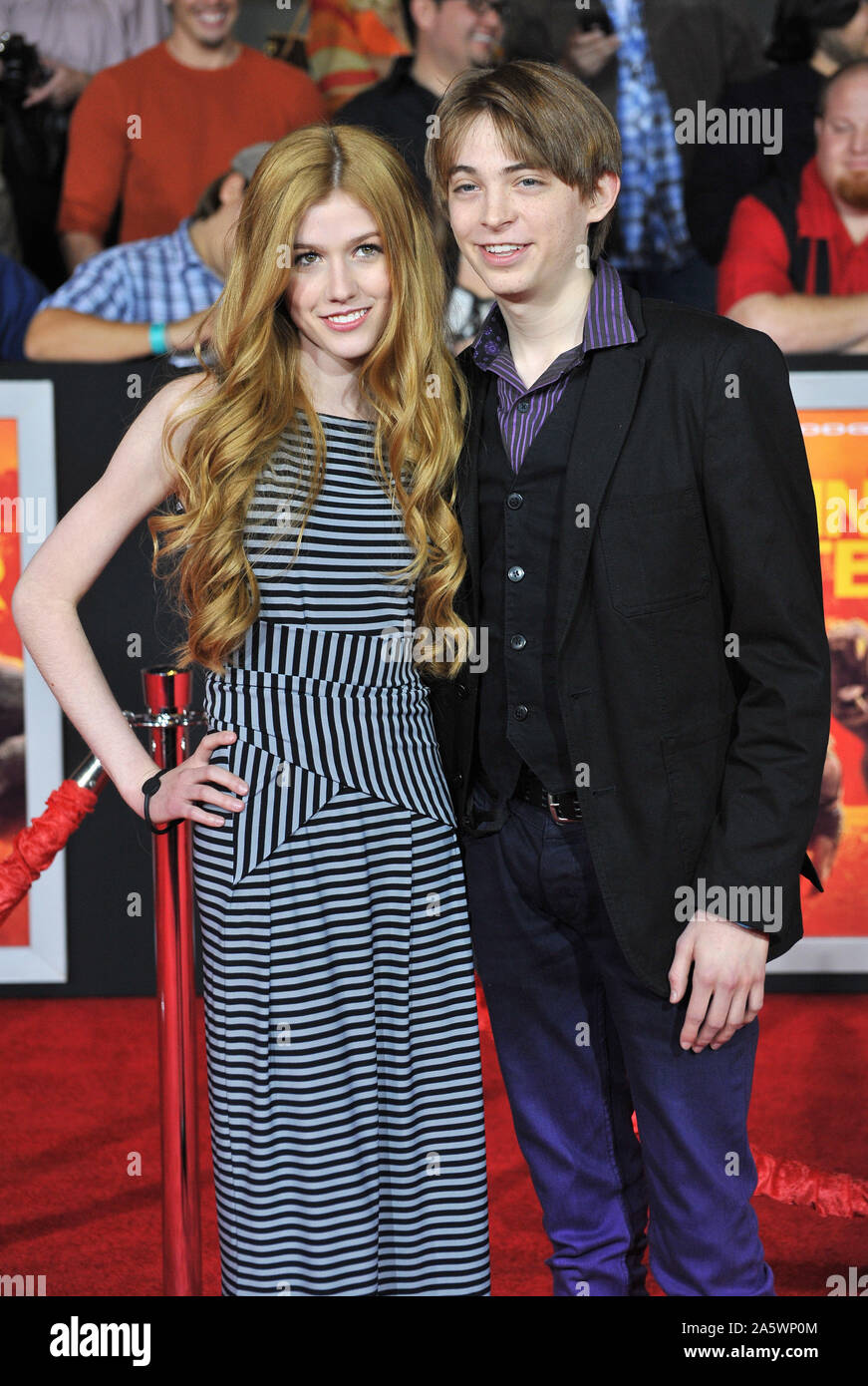 LOS ANGELES, CA. February 22, 2012: Katherine McNamara & Dylan Riley ...