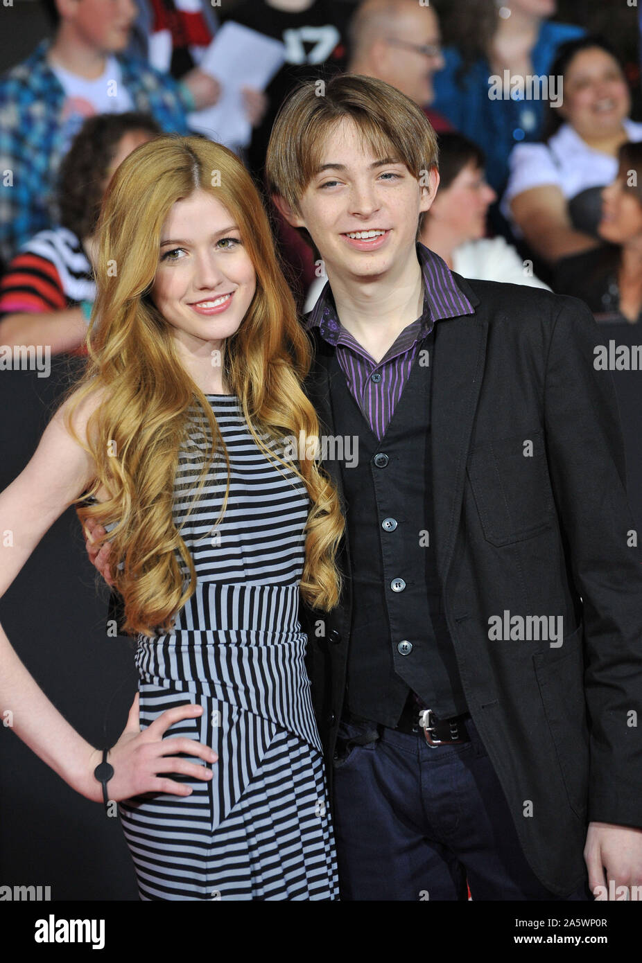 LOS ANGELES, CA. February 22, 2012: Katherine McNamara & Dylan Riley ...