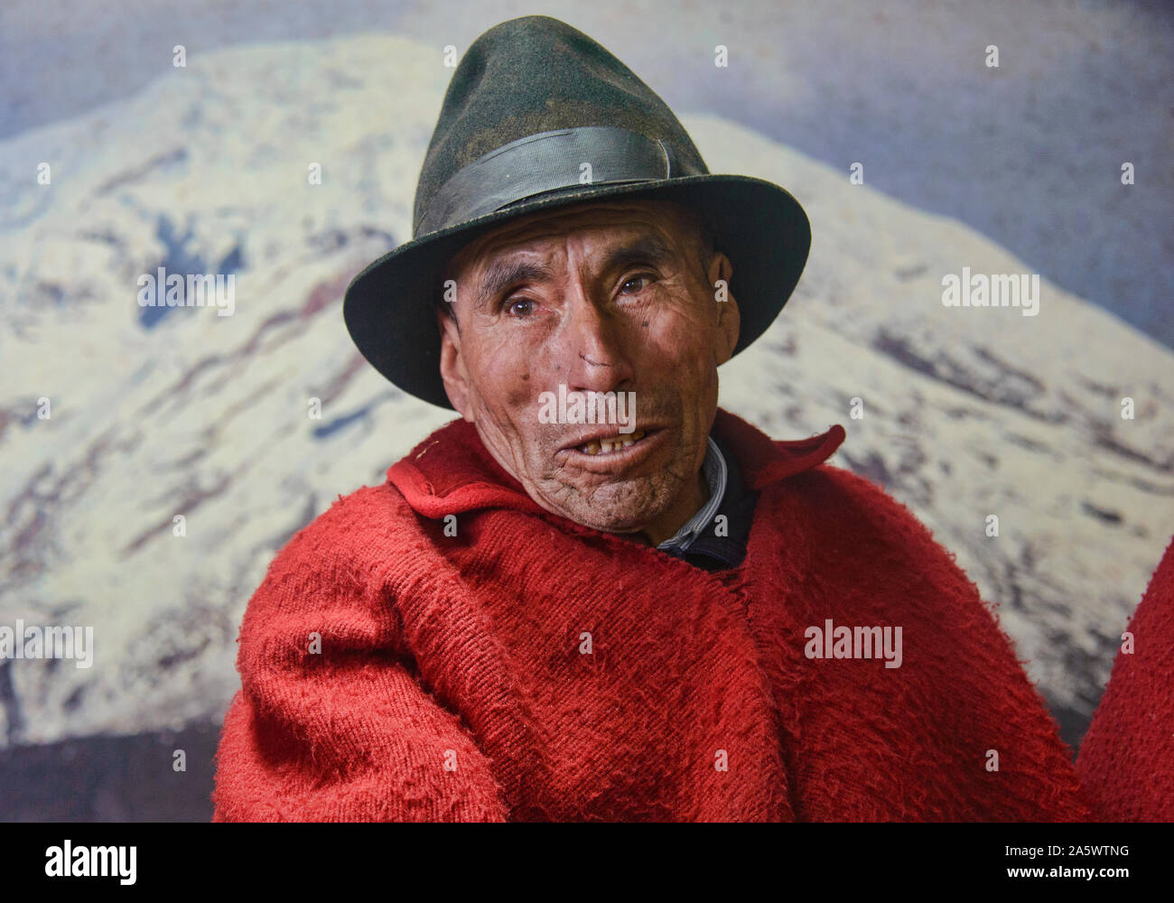 Baltazar Ushca, the last "iceman" of Chimborazo, Urbina, Ecuador Stock ...