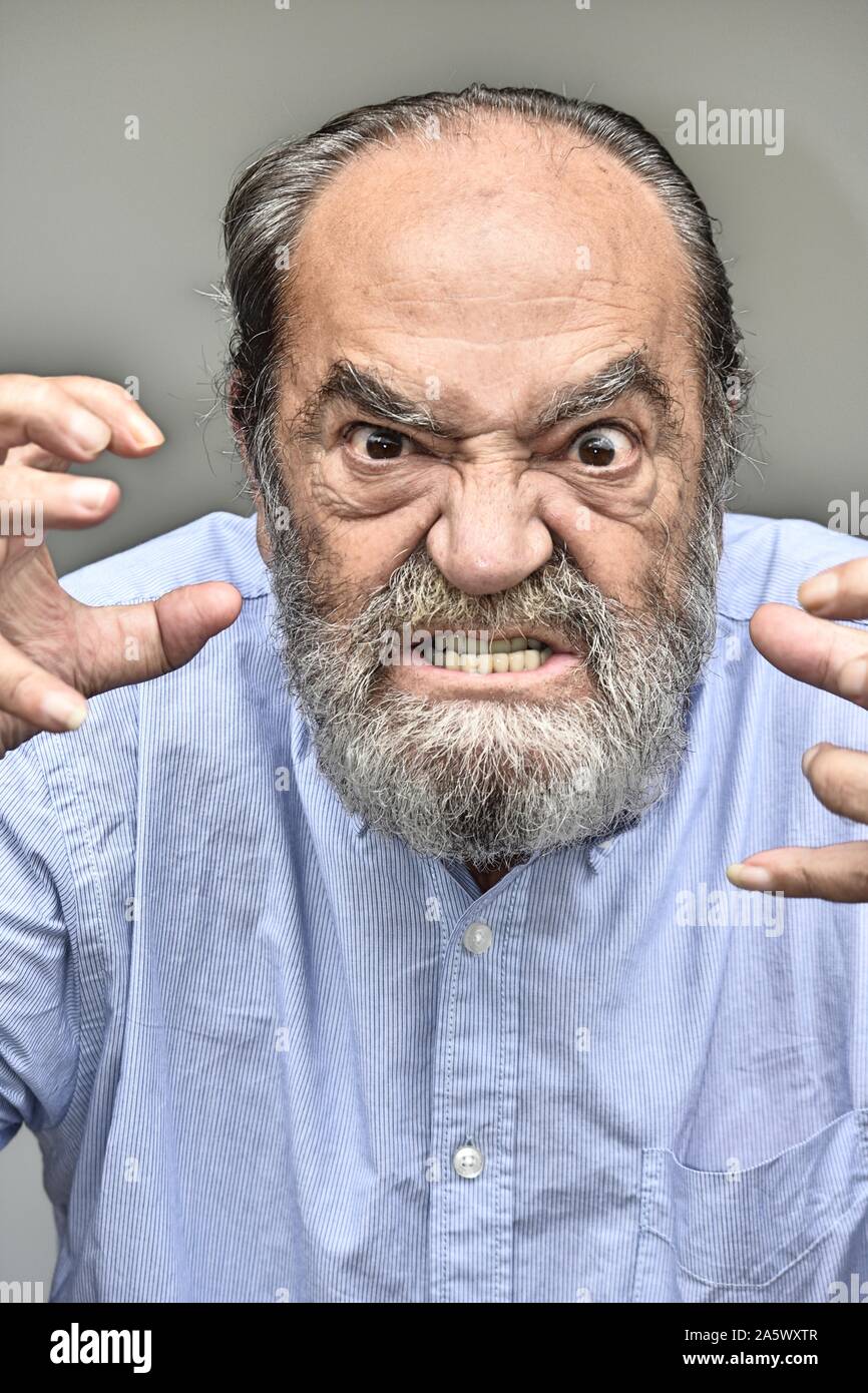 An Angry Senior Male Stock Photo - Alamy