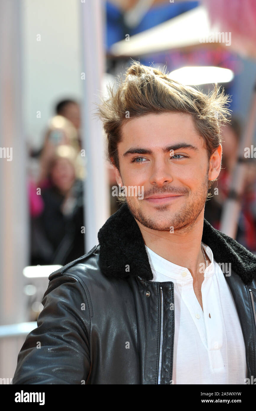 LOS ANGELES, CA. February 19, 2012: Zac Efron at the world premiere of ...