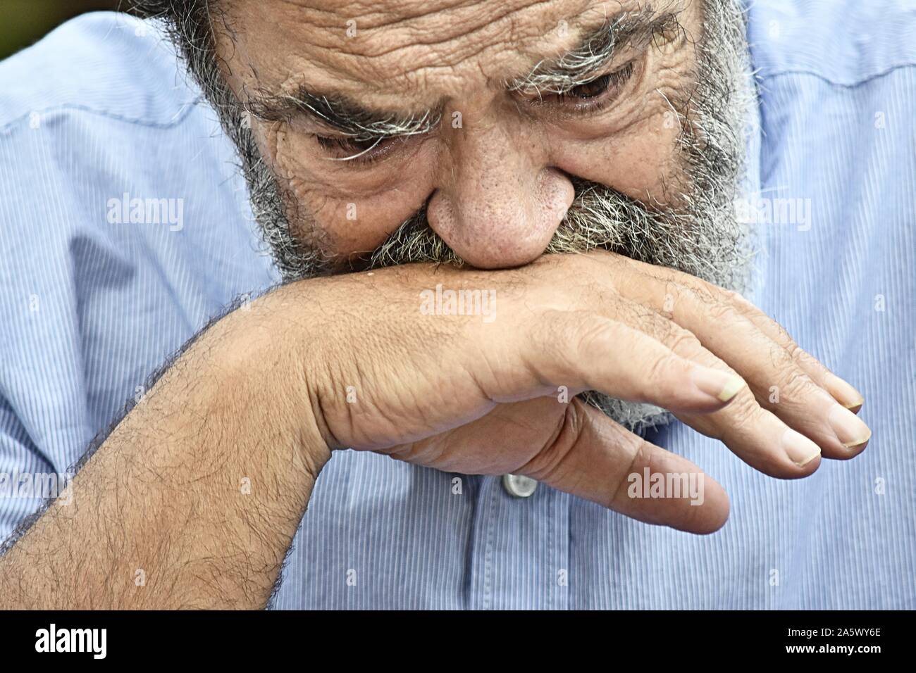 Retired Male Alone Stock Photo - Alamy