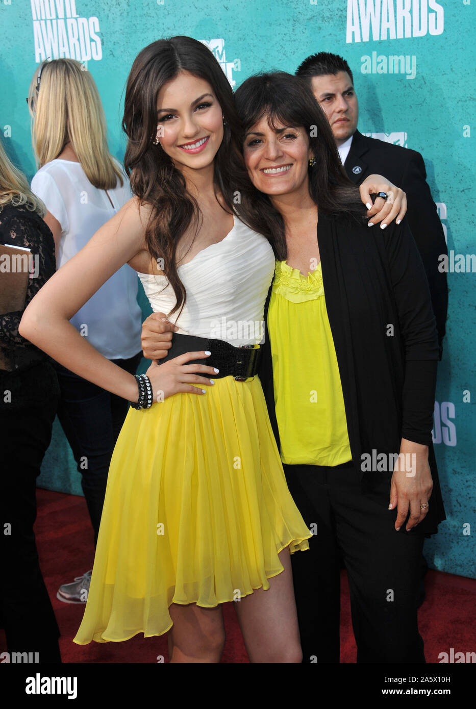 LOS ANGELES, CA. June 03, 2012: Victoria Justice & mother at the 2012 ...