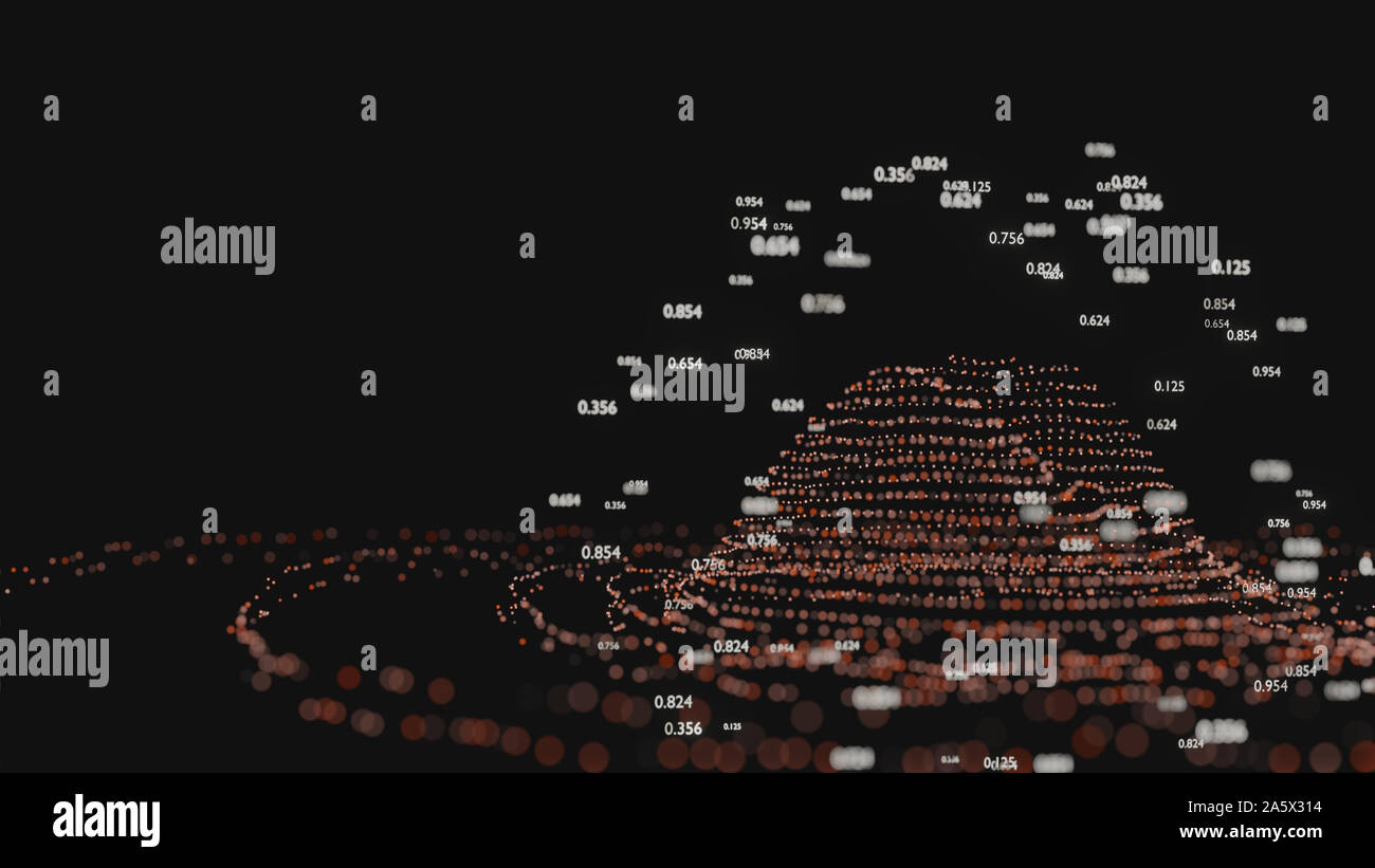 Big Data Visualization. Abstract structure for Science or Technology background. 3D illustration ...