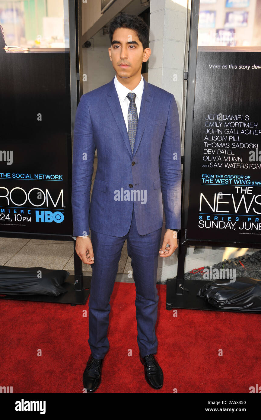 LOS ANGELES, CA. June 20, 2012: Dev Patel at the Los Angeles premiere ...