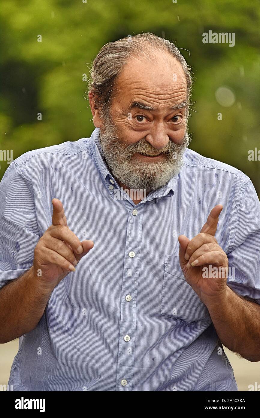 Happy Retired Male Grandpa Stock Photo - Alamy