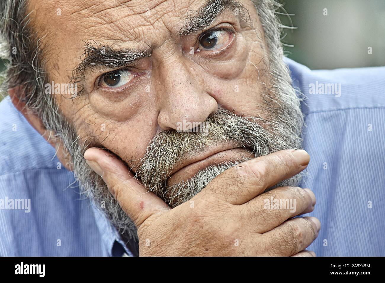 An Adult Male Thinking Stock Photo - Alamy