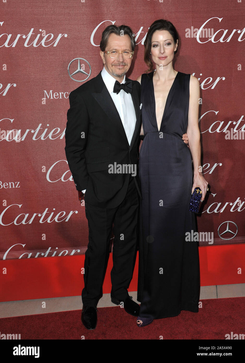 LOS ANGELES, CA. January 07, 2012: Gary Oldman & Alexandra Edenborough ...