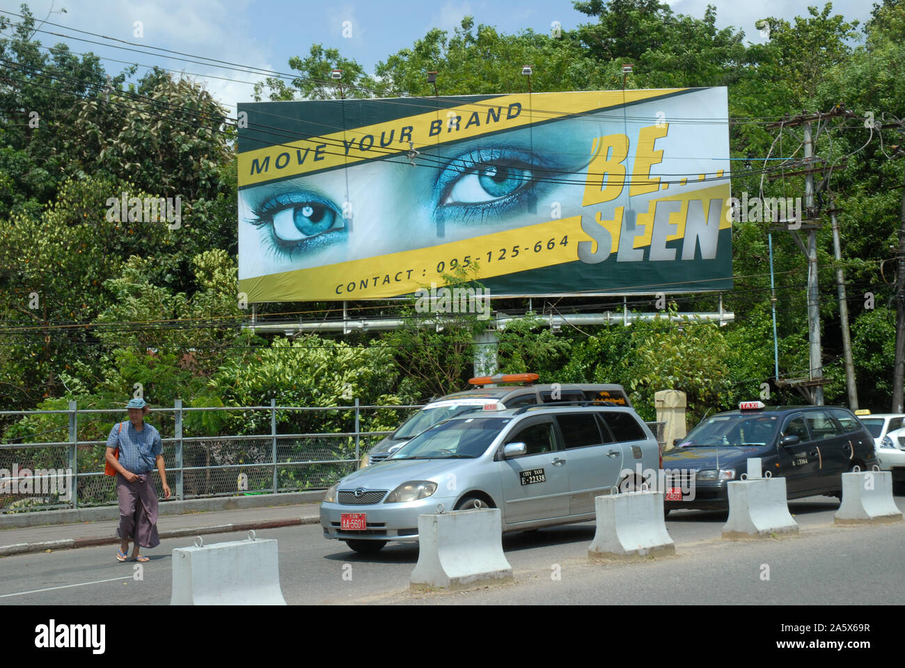 Move Your Brand Be Seen Advertising Billboard, Yangon, Myanmar, Asia ...