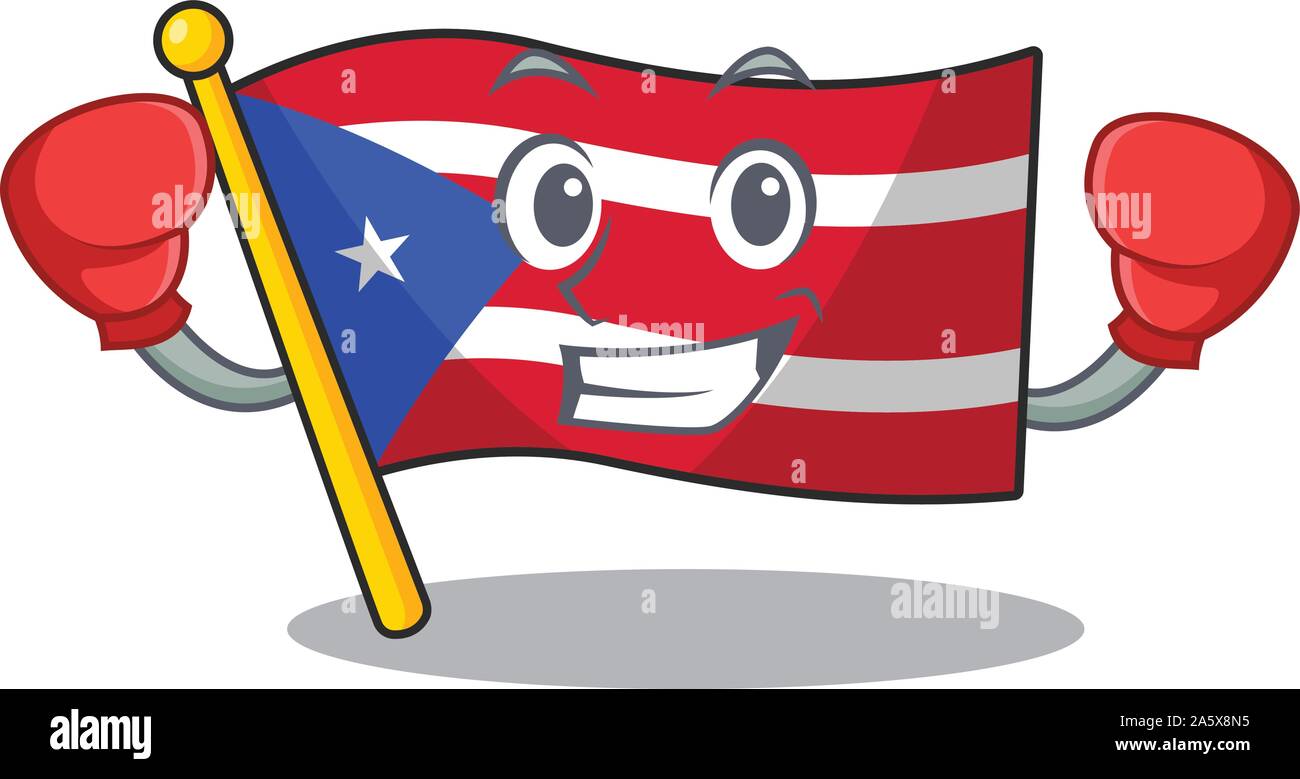 Boxing flag puerto rico in the cartoon Stock Vector Image & Art - Alamy