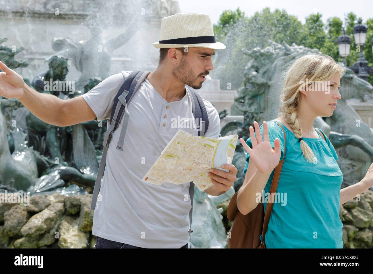 Beautiful tourist getting lost hi-res stock photography and images - Alamy