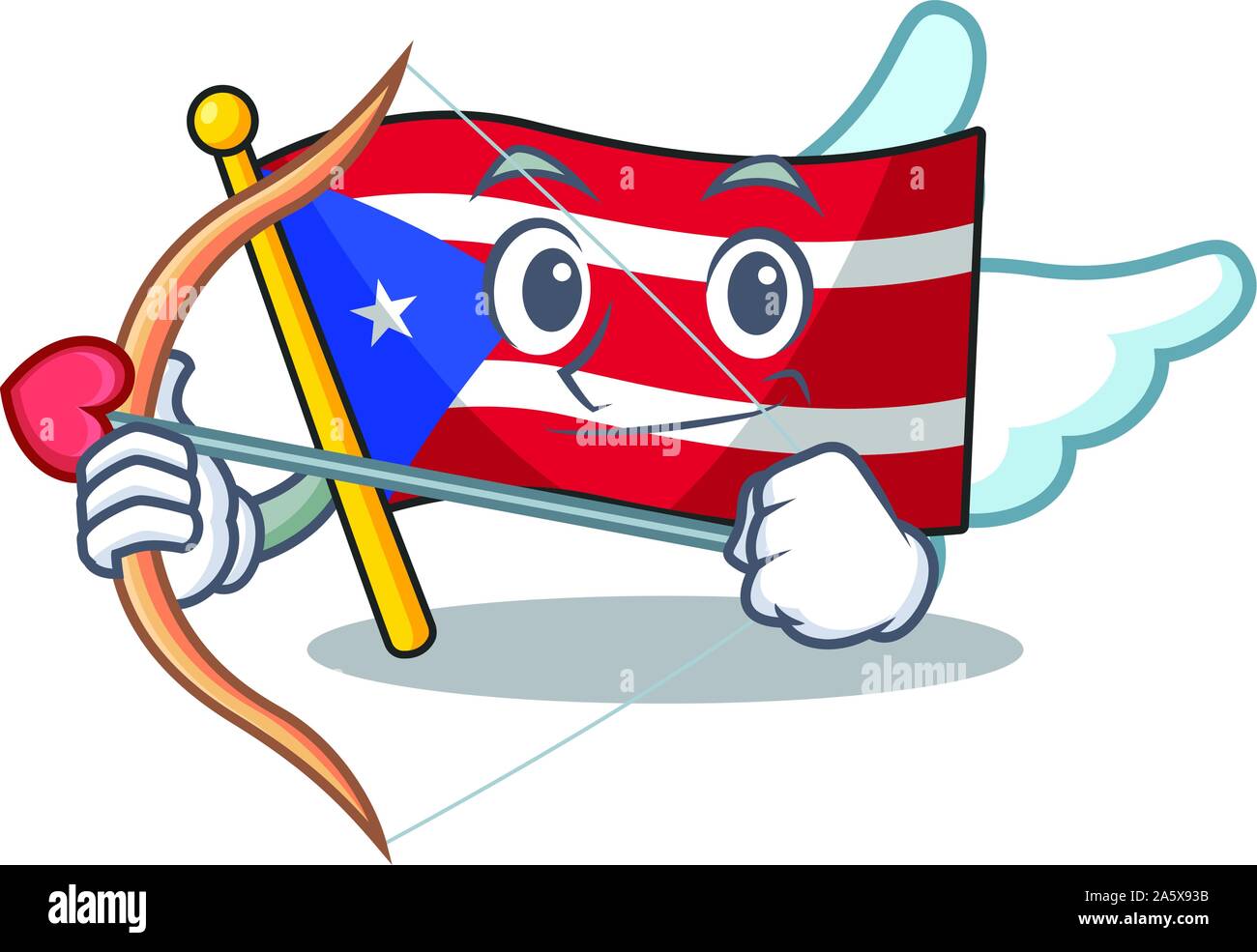 Cupid flag puerto rico in the cartoon Stock Vector Image & Art - Alamy