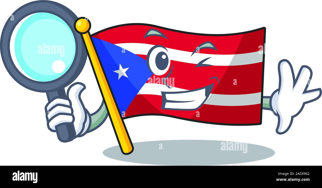 Detective flag puerto rico with the character Stock Vector Image & Art ...