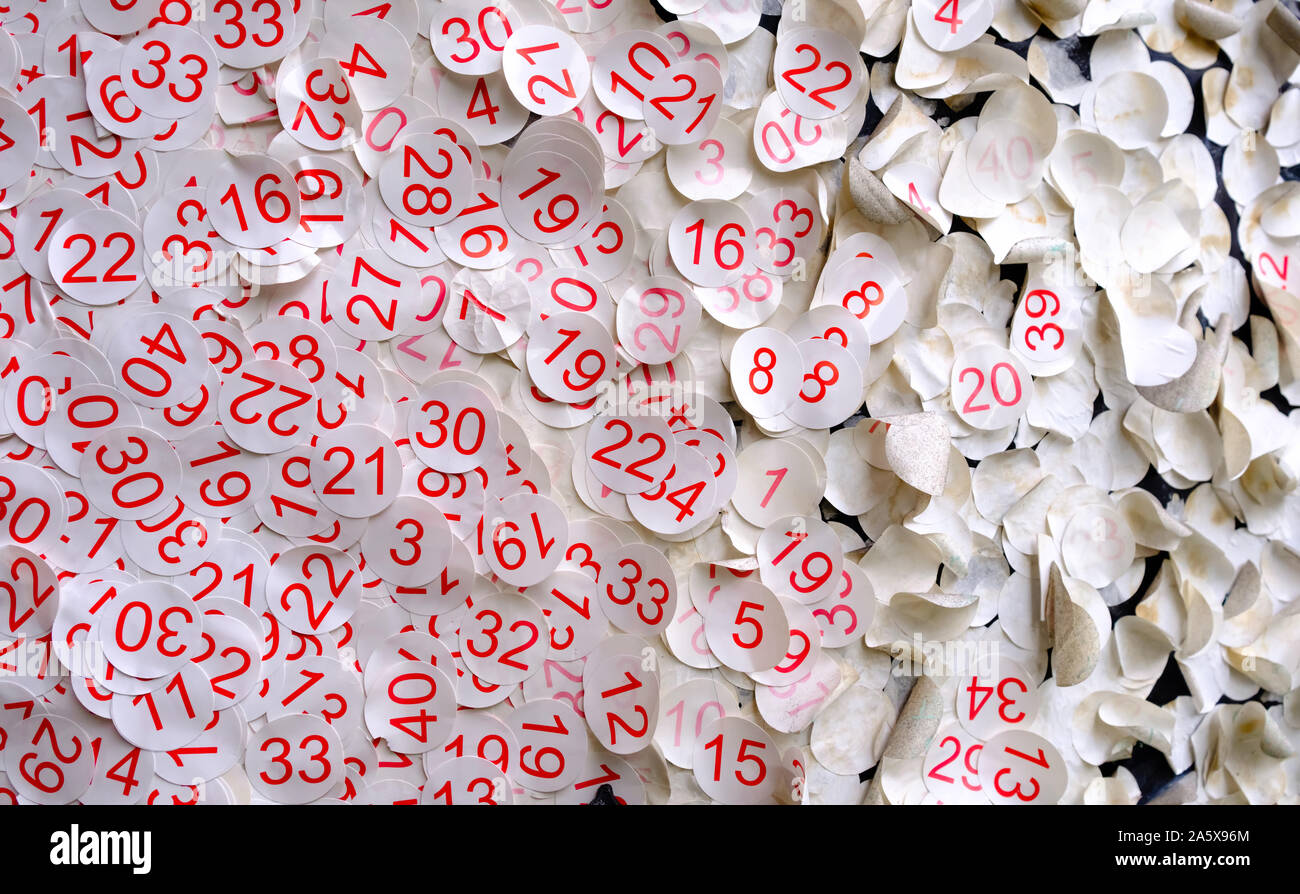 Number stickers hi-res stock photography and images - Alamy