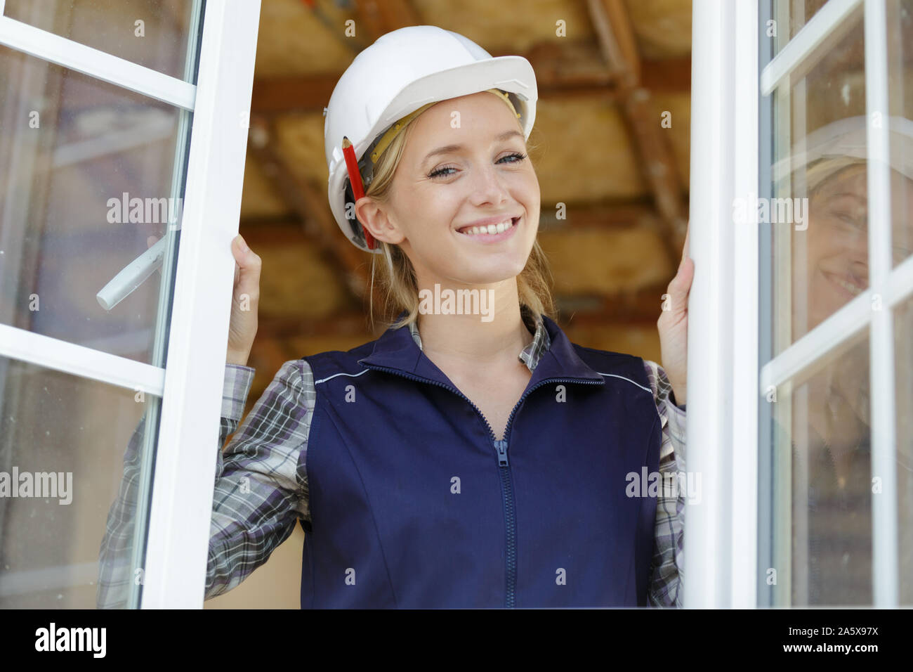 a woman inspector on a mission Stock Photo - Alamy